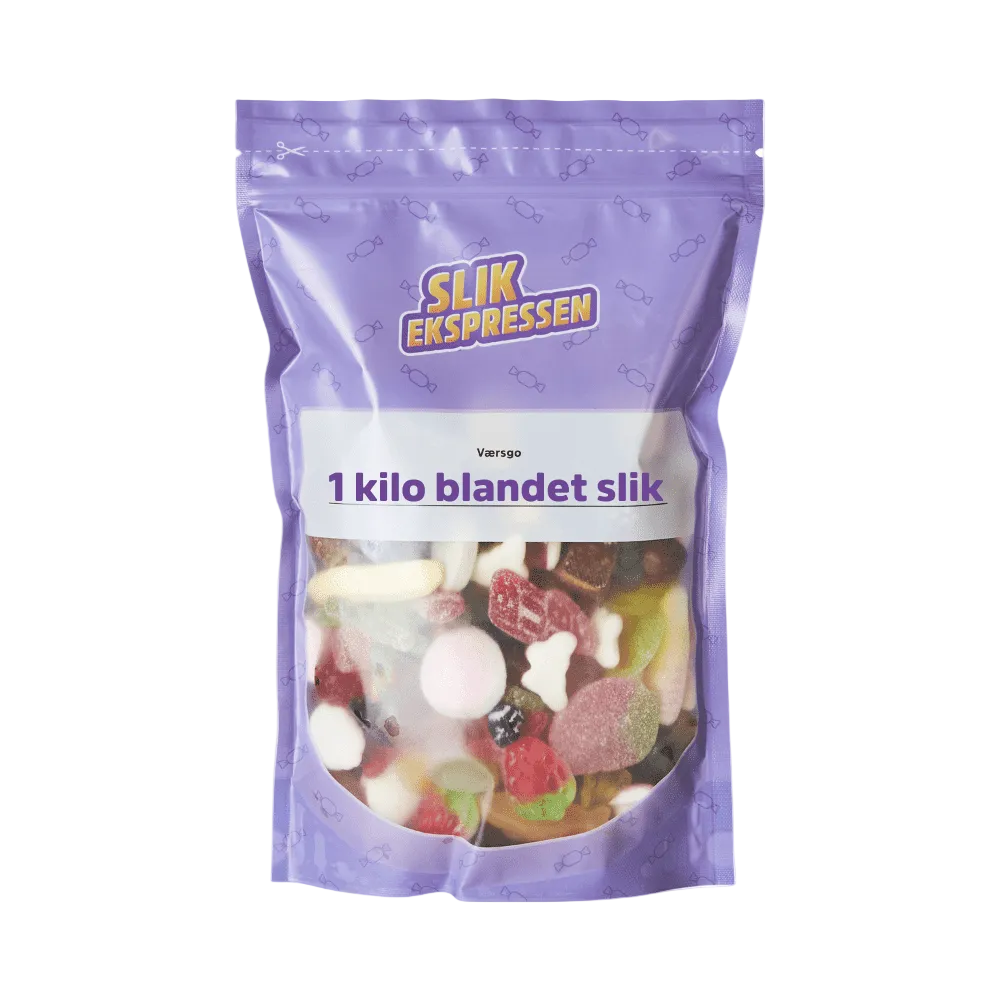 🍬 1 Kilo Blandet Slik | Klar Bland Selv Slik Mix | SlikEkspressen